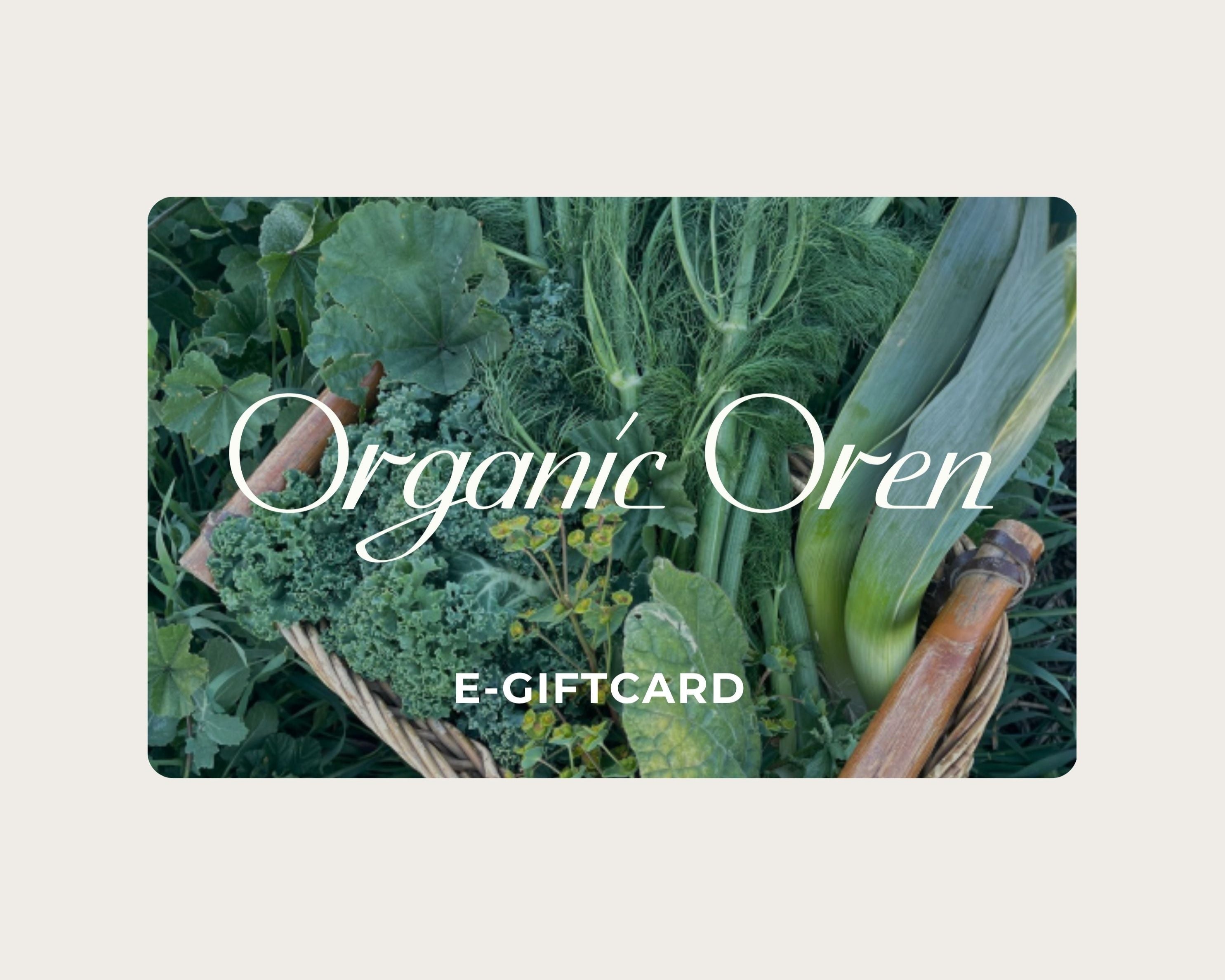 Organic Gift Card – Organic Oren